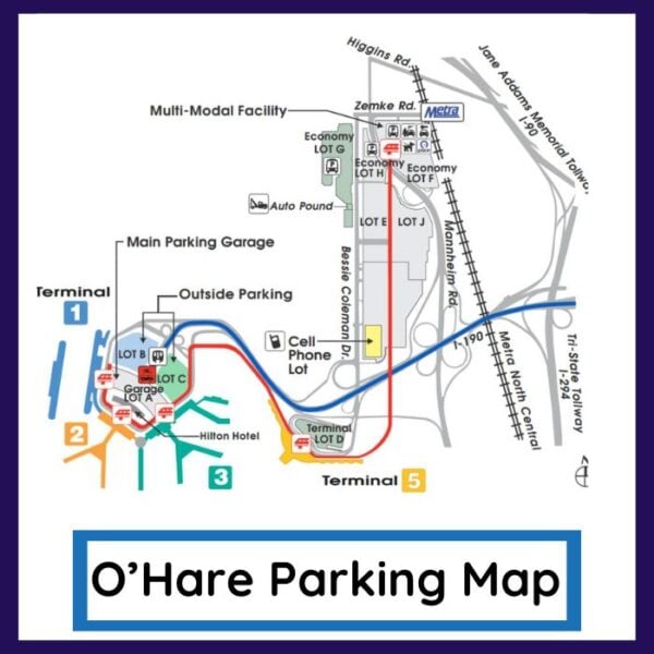 OHare Airport Map: Your Guide to Parking, and Terminals - Little ...